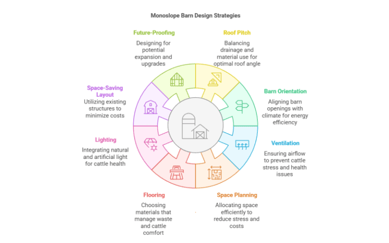 Monoslope Cattle Barn Design | Factory-Direct PEB Structure